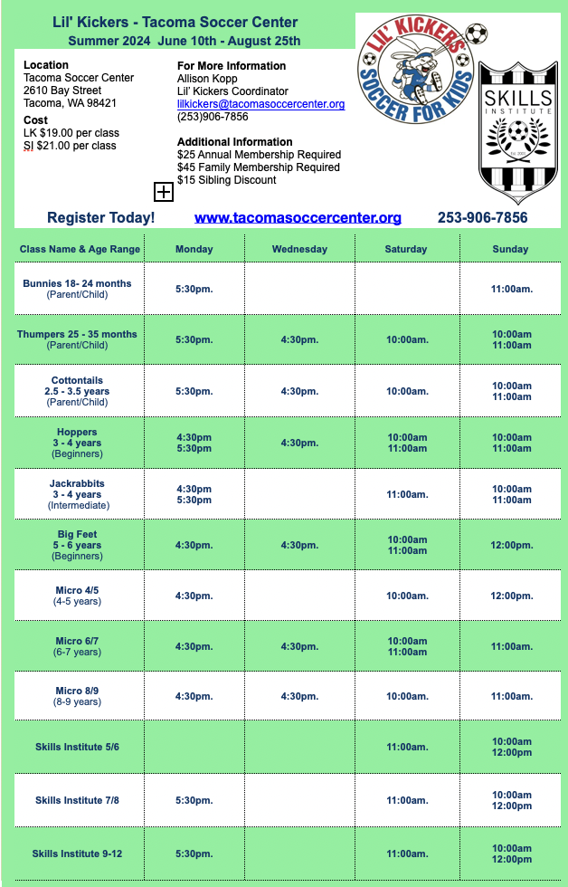 Tacoma Soccer Center - The Home for Indoor Soccer